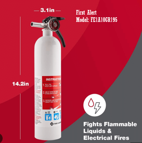 Recommended Fire Extinguishers